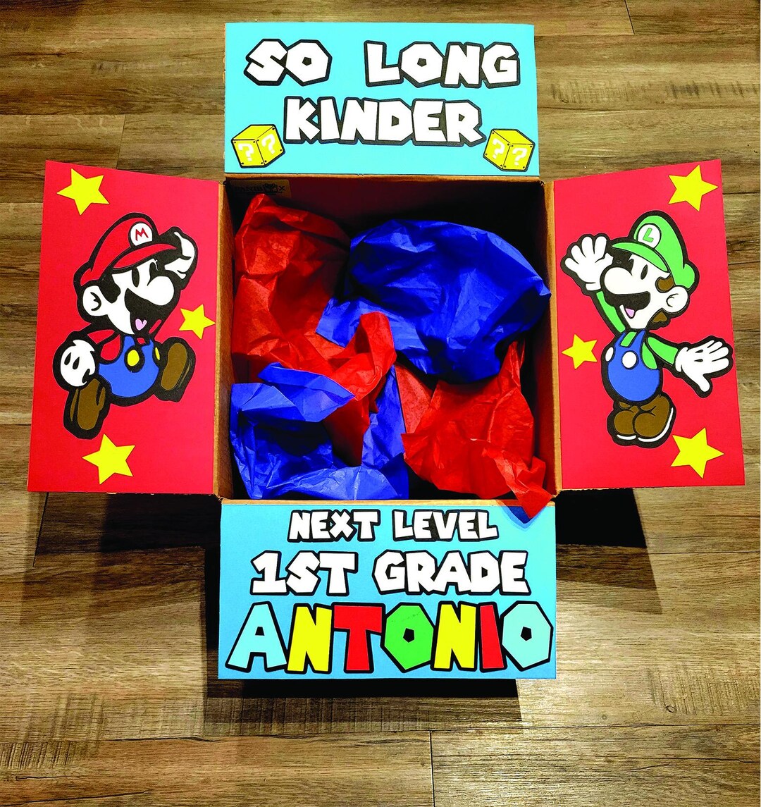 Personalized Super Mario Graduation Gift Box - Etsy