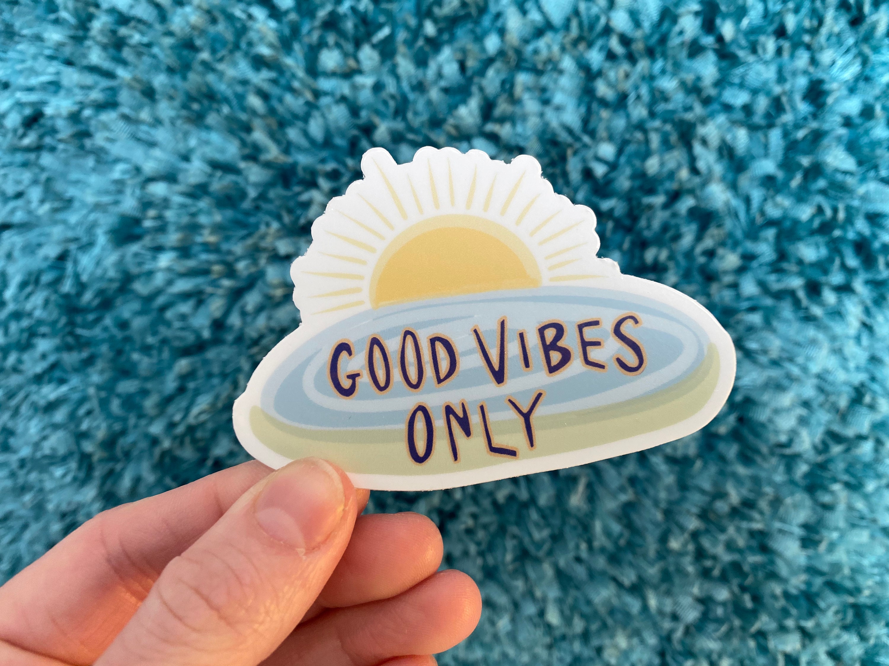 Good Vibes Only Laptop Sticker Black and White Sticker | Etsy