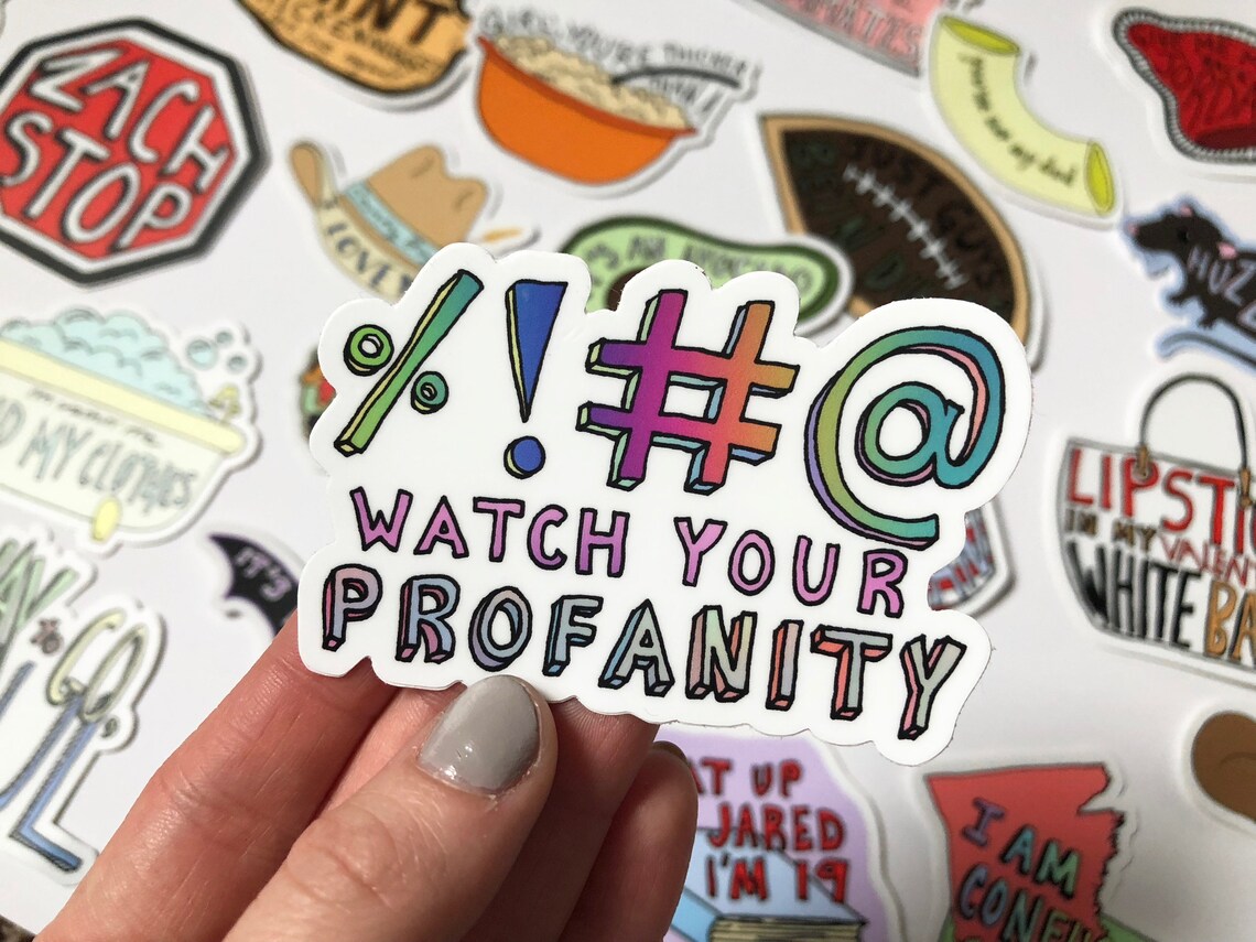 Vine Sticker watch Your Profanity Vinyl Laptop | Etsy