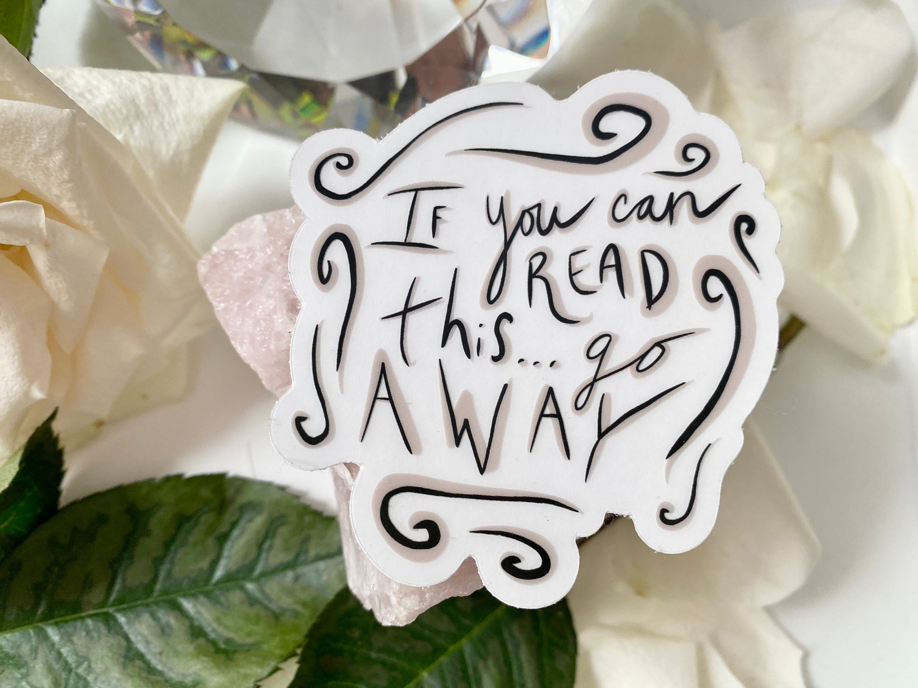 Go Away Sticker Vinyl Laptop Decals Vinyl Stickers for Car - Etsy