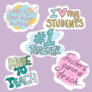 Teacher Stickers I Love My Students, Sticker Gift for Teachers, Teacher ...