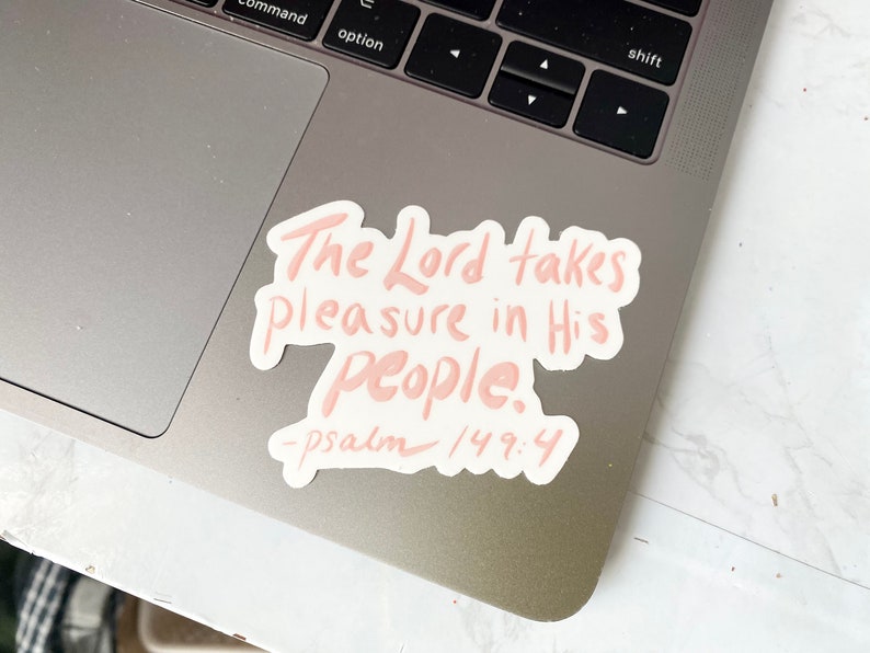 Bible Verse Sticker Vinyl Sticker Decal Psalm 149:4 - Etsy