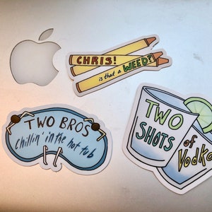 Vodka Vine Sticker, TWO SHOTS of Vodka, Funny Meme Sticker, Alcohol ...