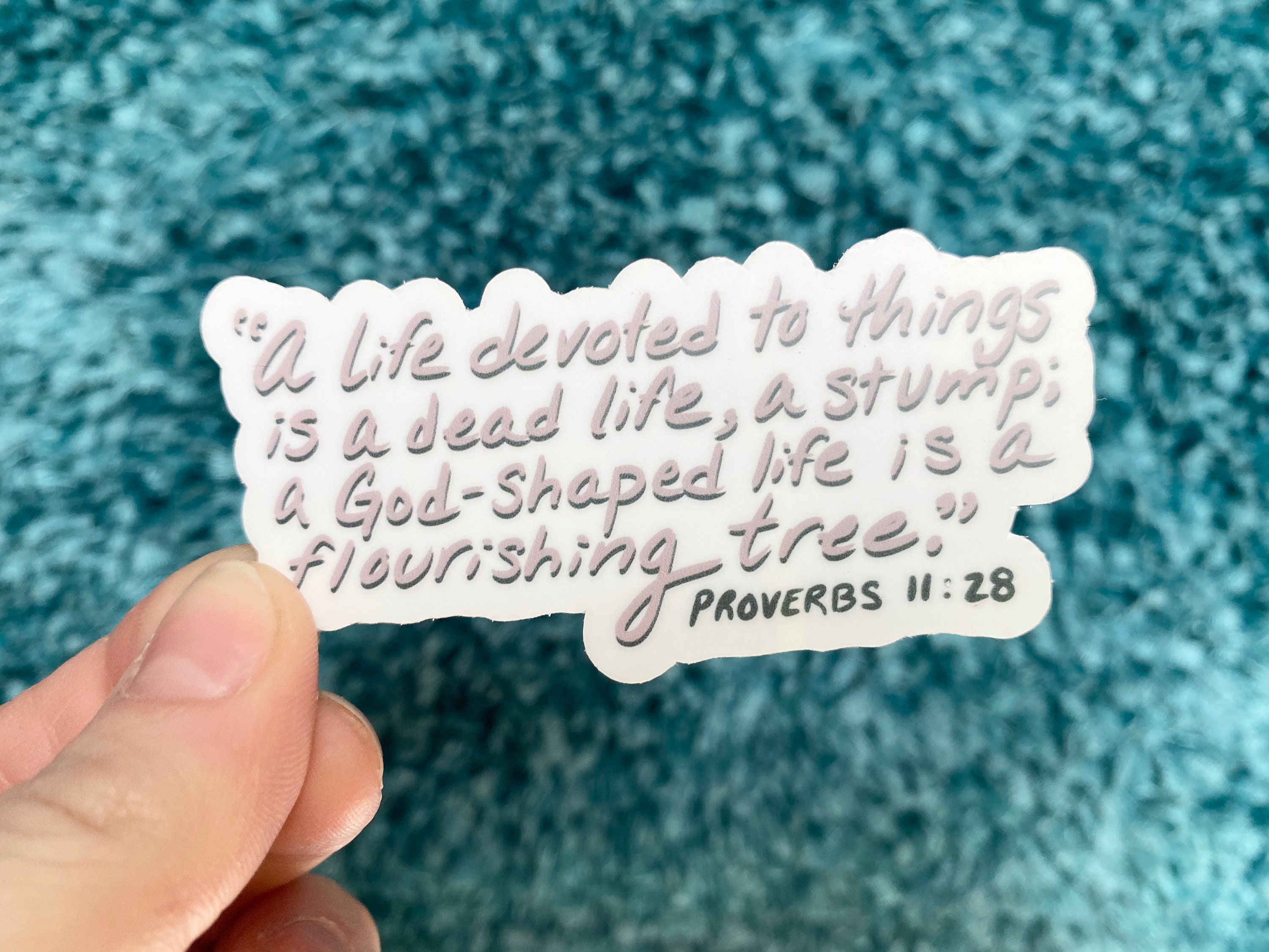 Bible Verse Sticker Vinyl Sticker Decal Proverbs 11:28 - Etsy