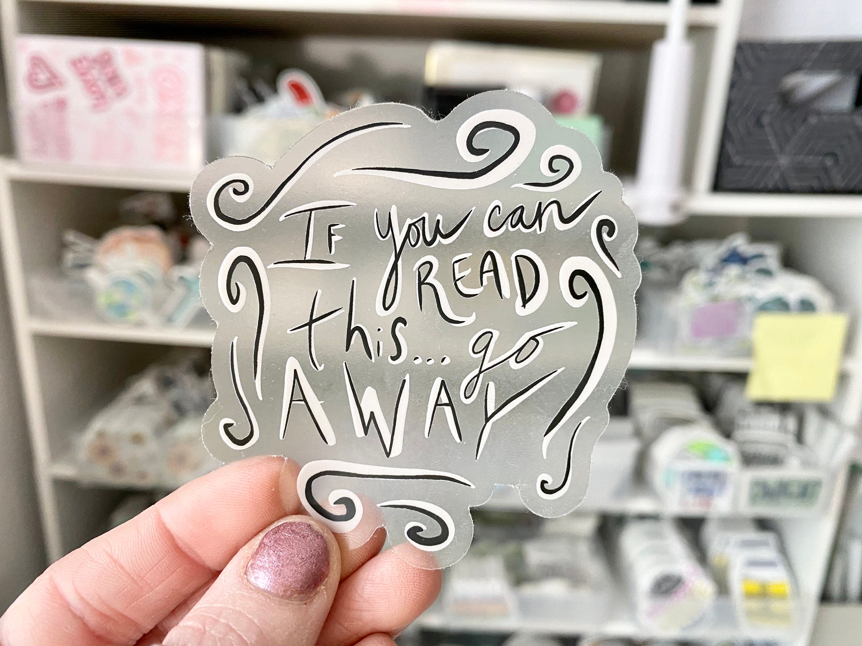 Go Away Sticker Vinyl Laptop Decals Vinyl Stickers for Car - Etsy