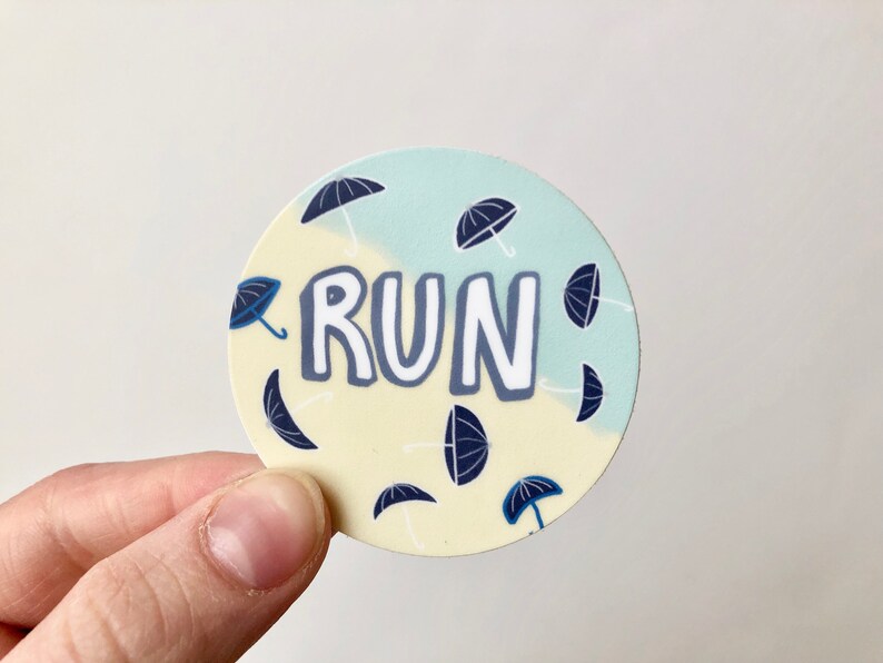 RUN Vine Sticker 2x2 Circle Vine Sticker Laptop Vine Etsy