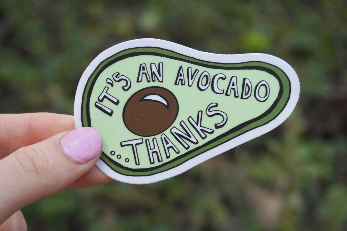 Avocado Vine Sticker It's an Avocado Thanks Funny Vine - Etsy
