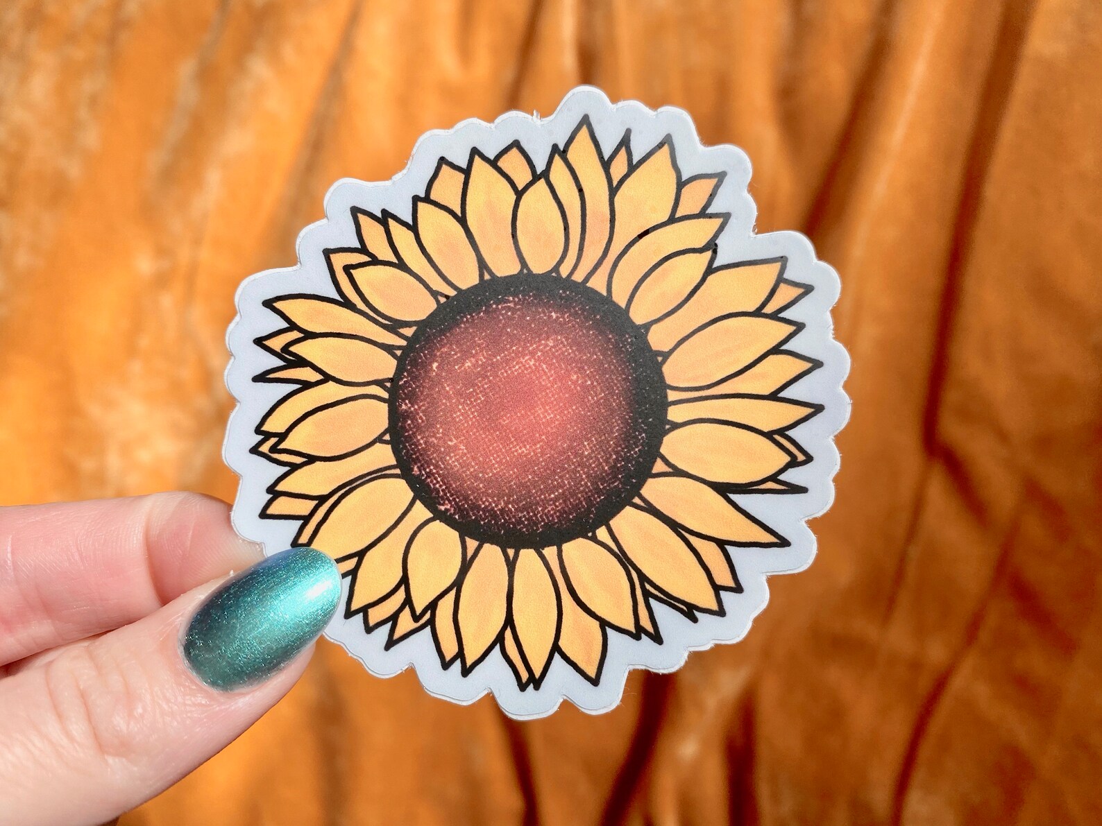 Yellow Sunflower Sticker Cute Floral Sunflower Stickers | Etsy