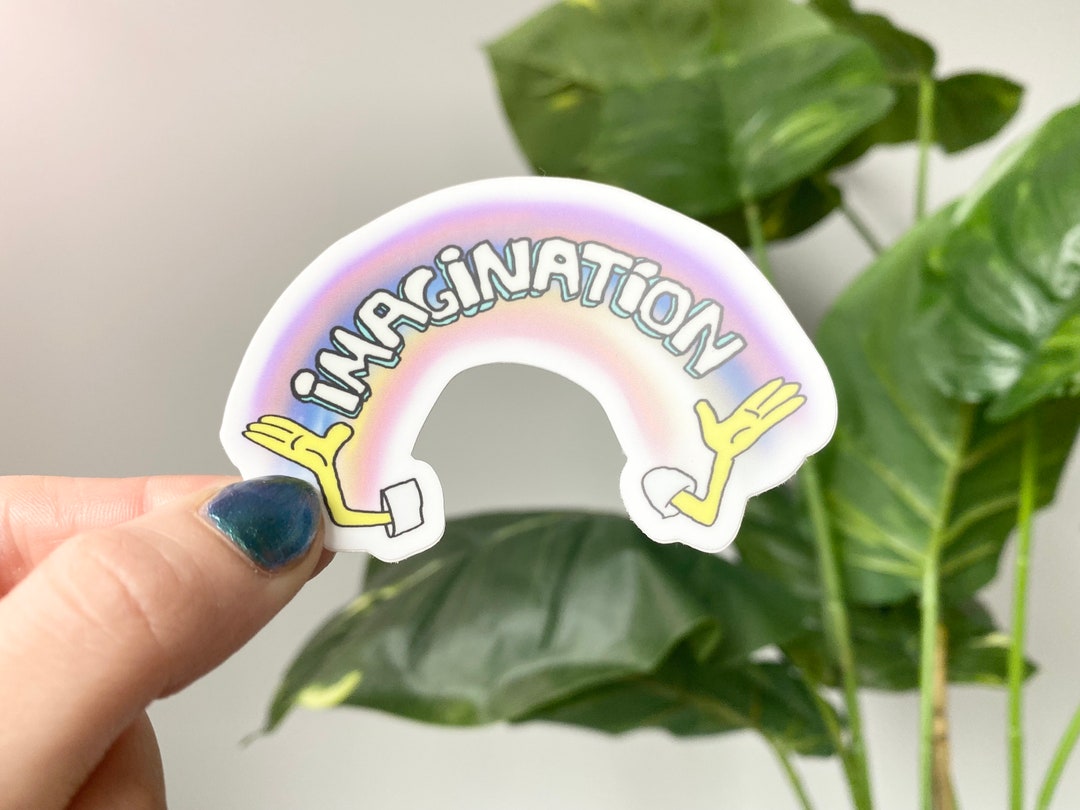 Imagination Sticker: Funny Quote, Waterproof Vinyl Decal - Etsy