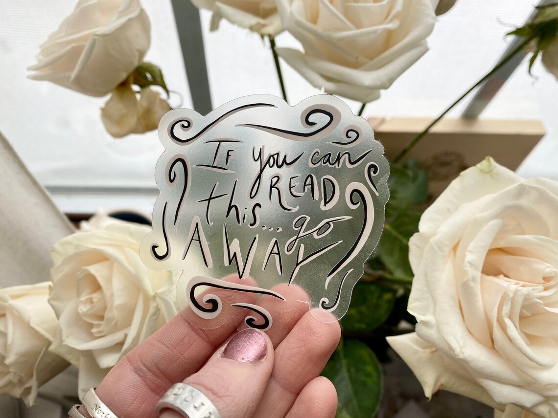 Go Away Sticker Vinyl Laptop Decals Vinyl Stickers for Car | Etsy