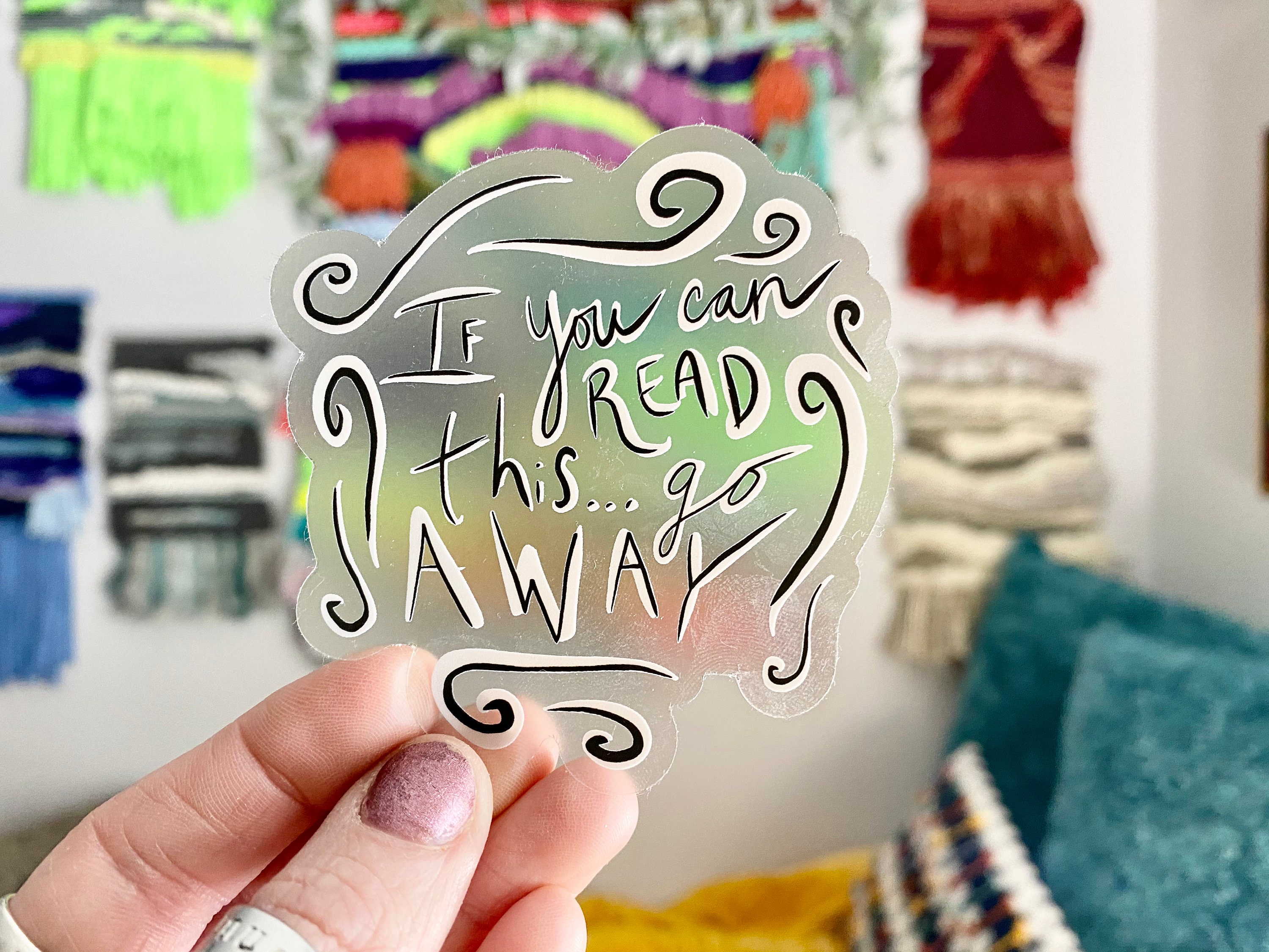 Go Away Sticker Vinyl Laptop Decals Vinyl Stickers for Car - Etsy