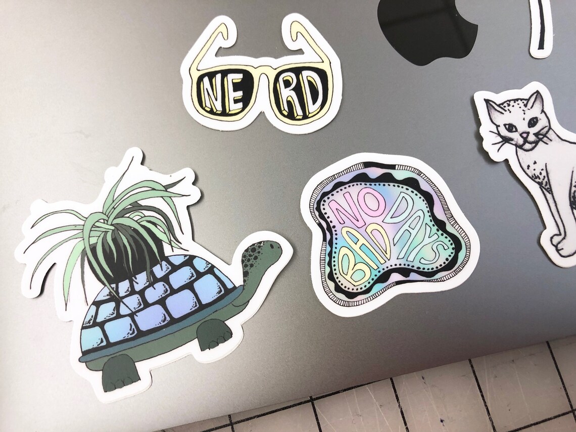 Cats and Coffee Sticker Waterproof Vinyl Cat Sticker Cute - Etsy