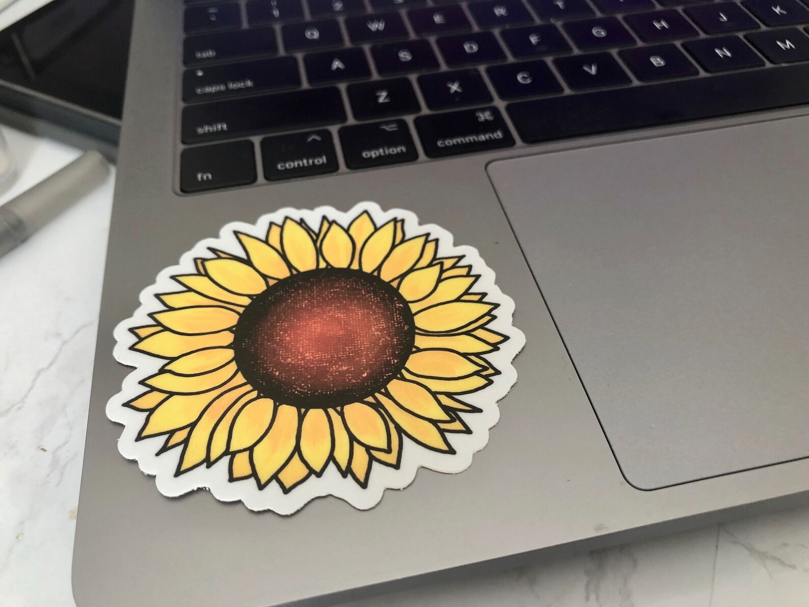 Yellow Sunflower Sticker Cute Floral Sunflower Stickers | Etsy