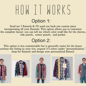 Custom Reconstructed Flannel Personalizable 7 Panel Flannel Shirt ...