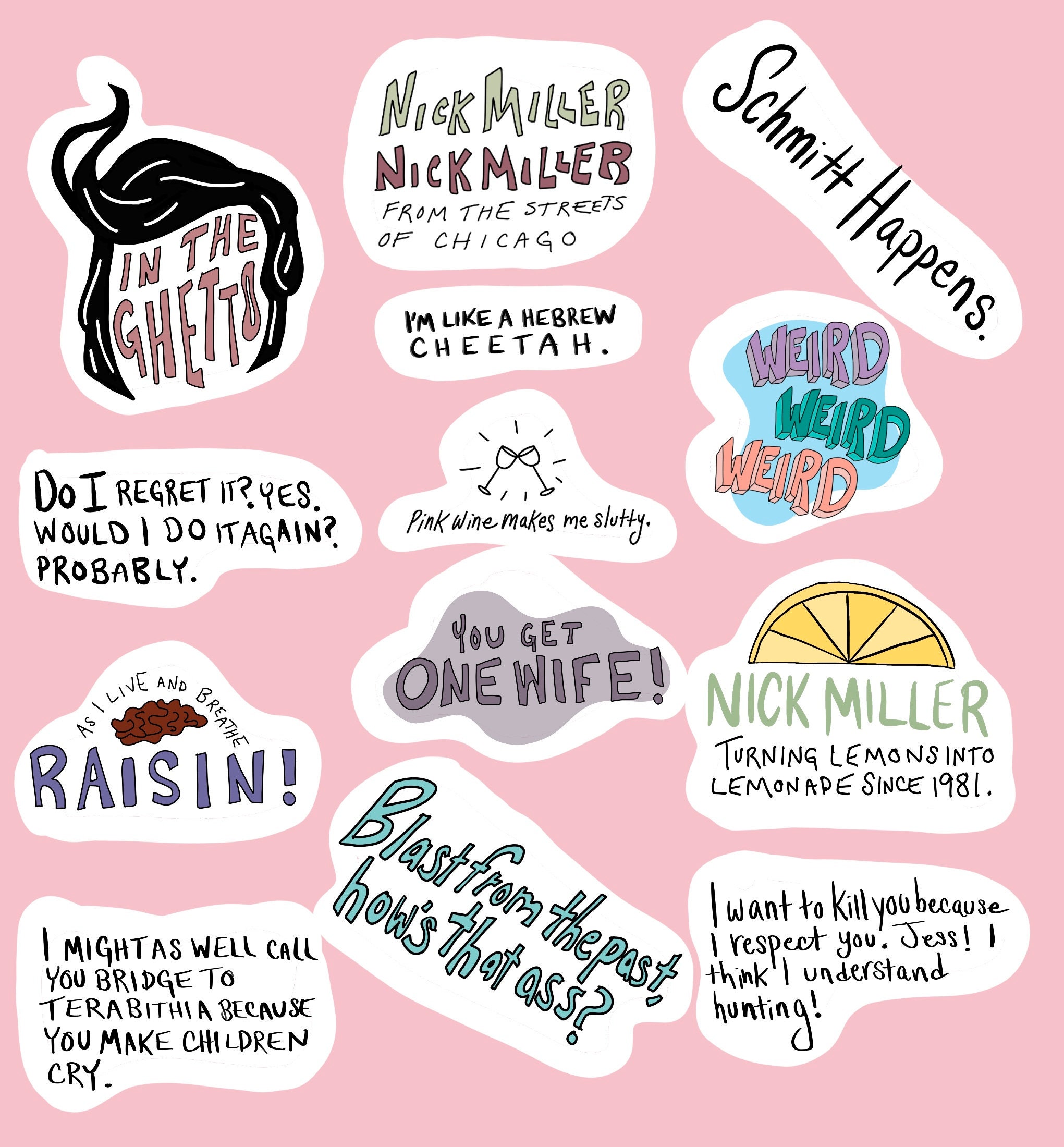 Nick Miller Sticker Fan Art Stickers Cute Stickers - Etsy
