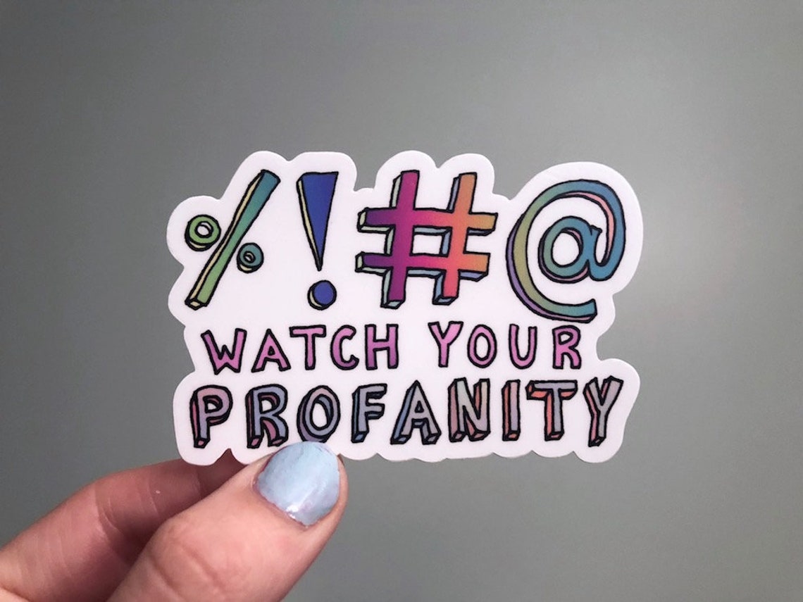 Vine Sticker watch Your Profanity Vinyl Laptop | Etsy