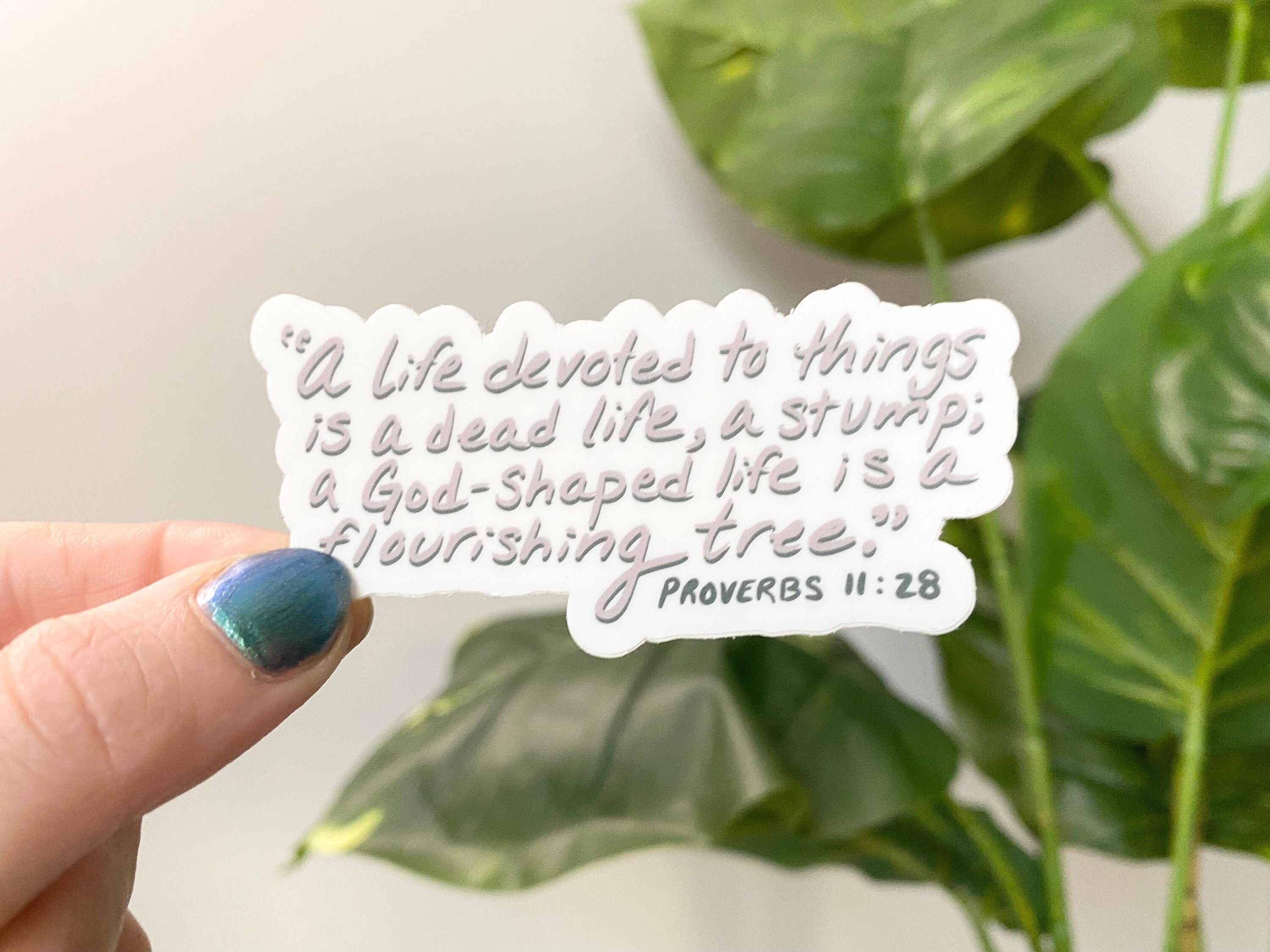 Bible Verse Sticker Vinyl Sticker Decal Proverbs 11:28 - Etsy