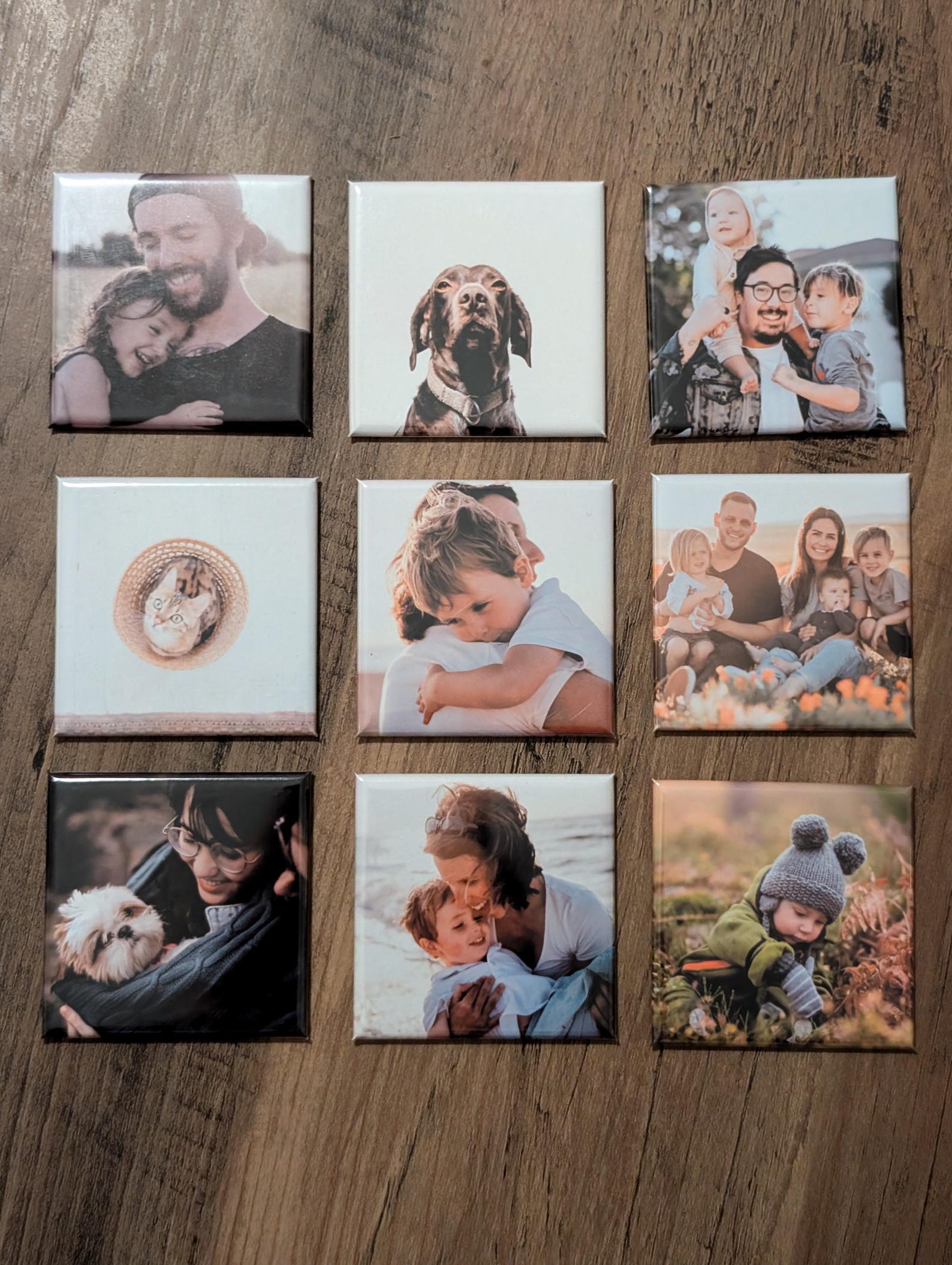 Personalized Gift - 9 Custom Photo Magnets 2x2" | Gift for Couples ...