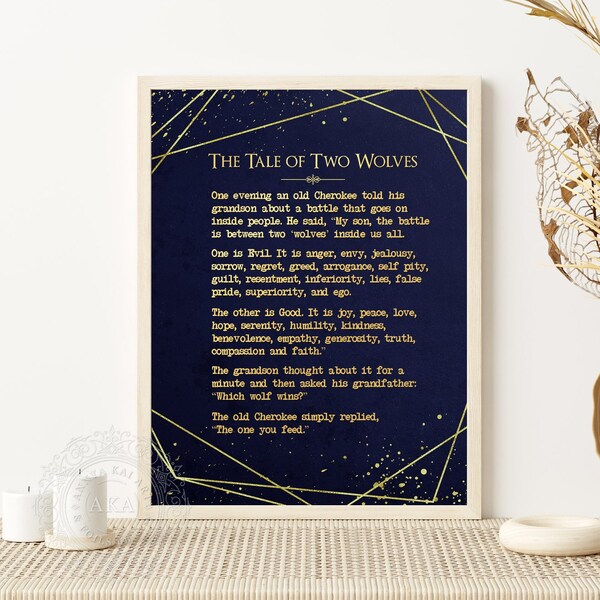 The Two Wolves Art - Etsy