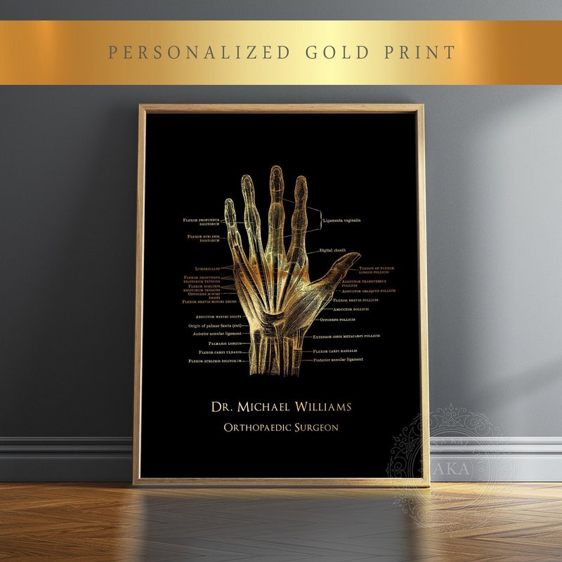 Anatomy of the Hand Poster - Etsy