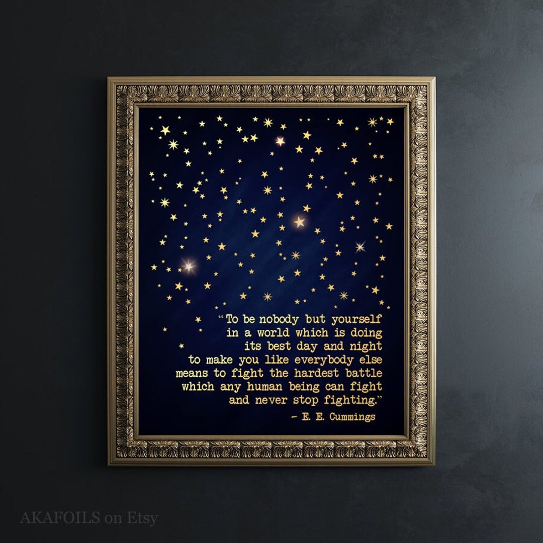 E.E. Cummings Poem Art Print Home Decor - Ee Cummings Poetry Wall Art ...