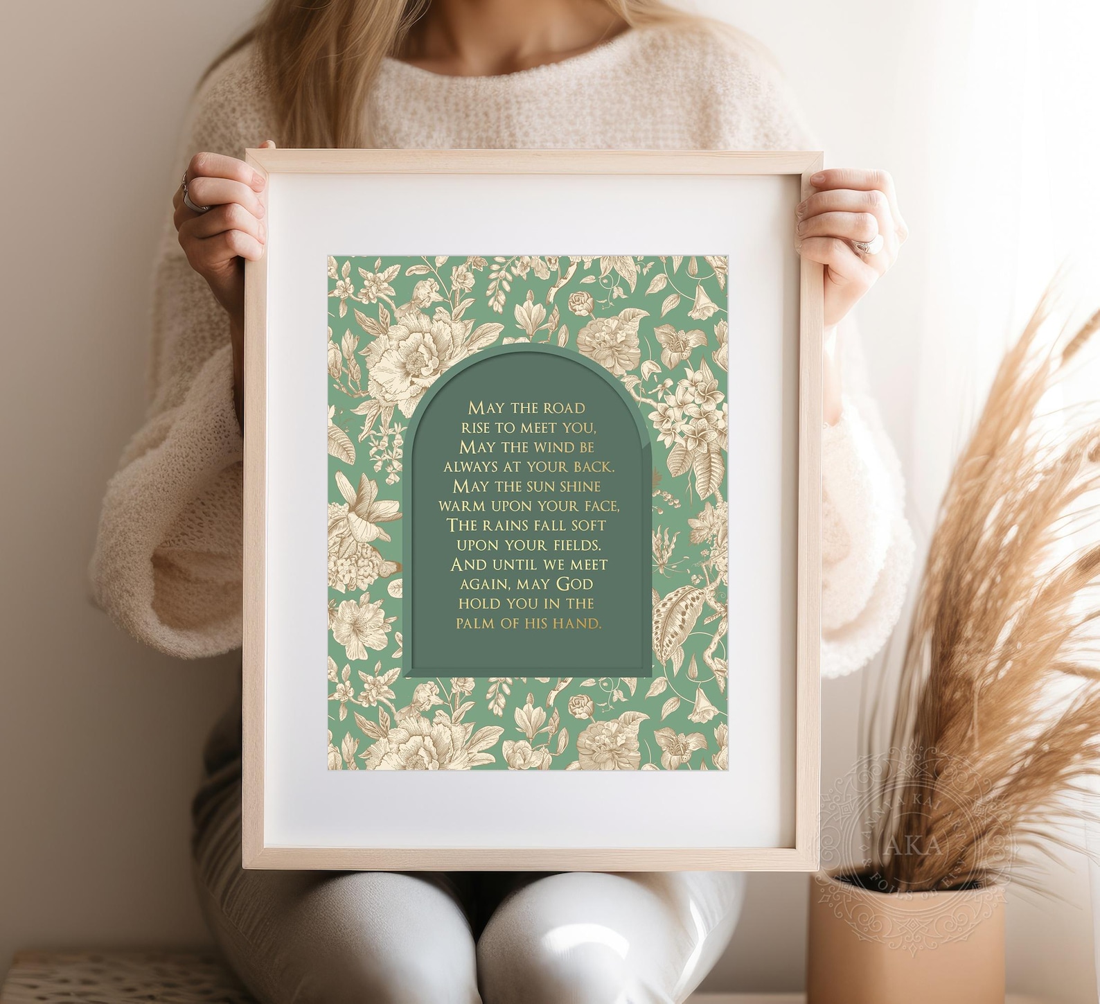 Irish Blessing Wall Art - May the Road Rise to Meet You Poem Print ...