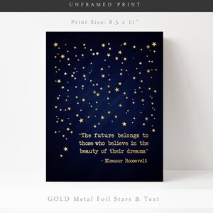 Inspirational Wall Art, Eleanor Roosevelt Quote the Future Belongs to ...