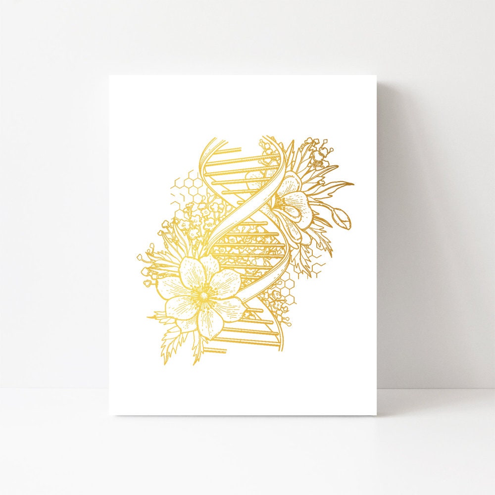 Science Art DNA Art Print Genetics Art DNA Tree Biology | Etsy