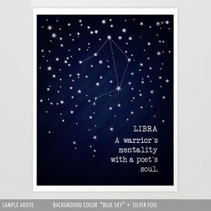 Libra Zodiac Libra Gifts Libra Astrological Gold Foil Print Libra ...