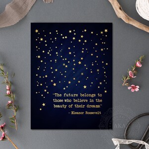 Inspirational Wall Art, Eleanor Roosevelt Quote the Future Belongs to ...