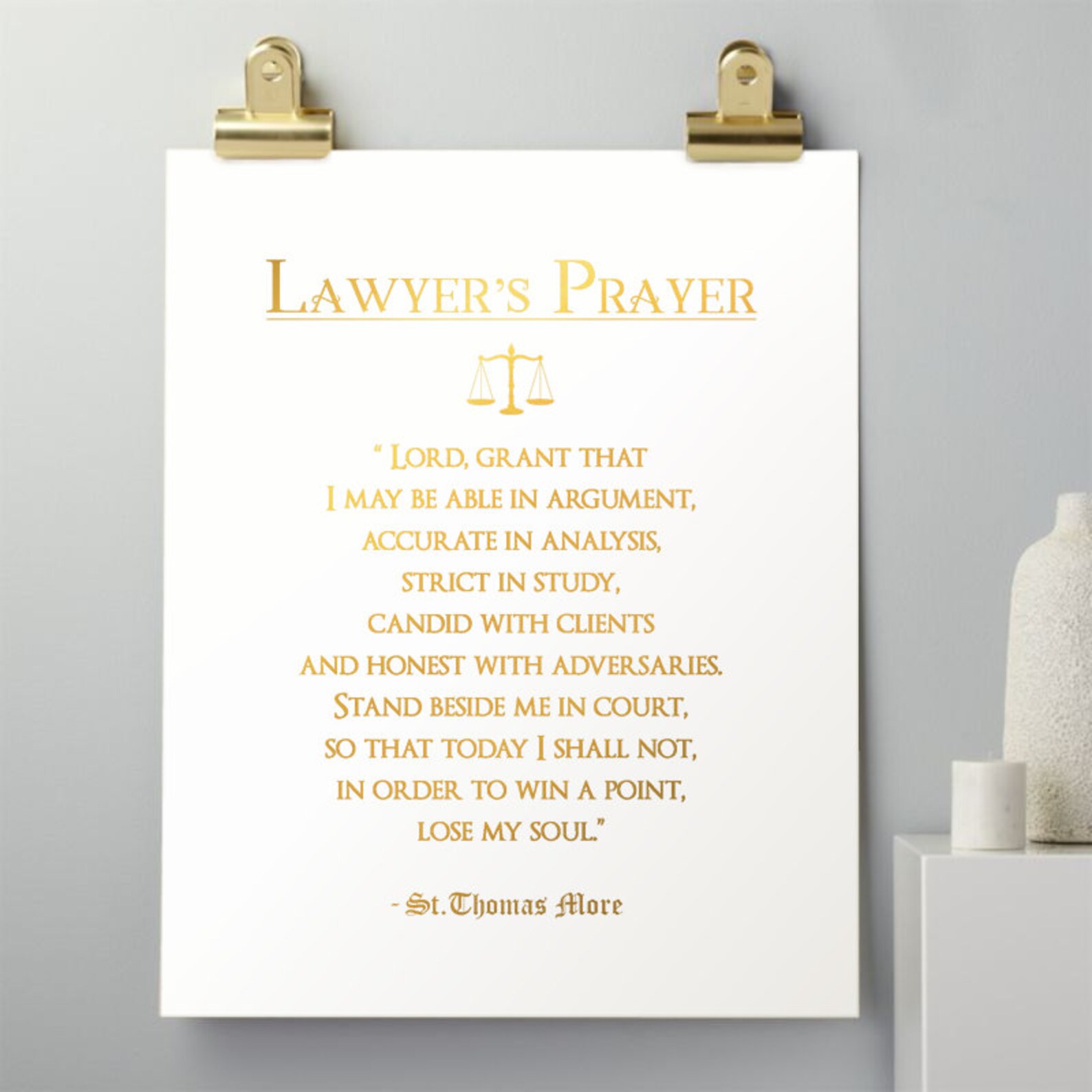 Lawyer Gift Gifts for Lawyers Real Gold Foil Print | Etsy
