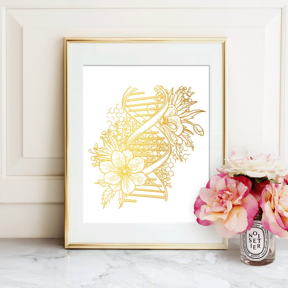 Science Art DNA Art Print Genetics Art DNA Tree Biology | Etsy
