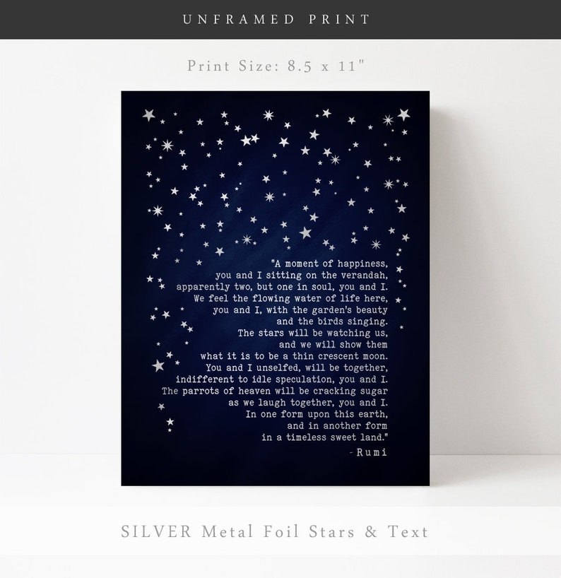 Gift for Couple Unique Poem Wedding Gift Rumi Poetry Love - Etsy