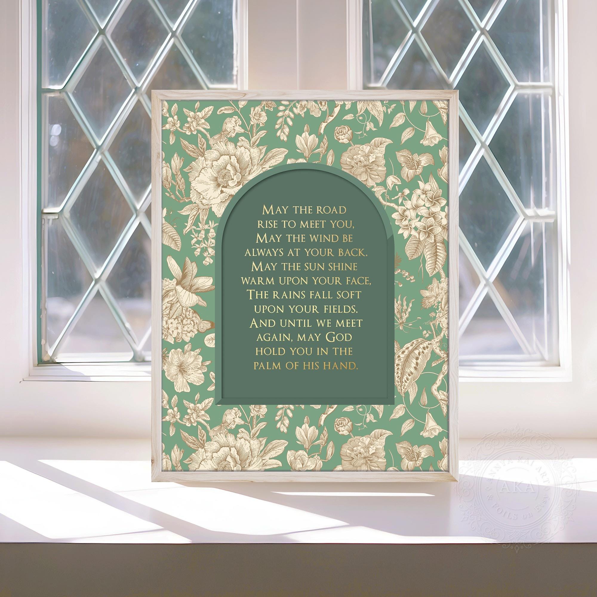 Irish Blessing Wall Art - May the Road Rise to Meet You Poem Print ...