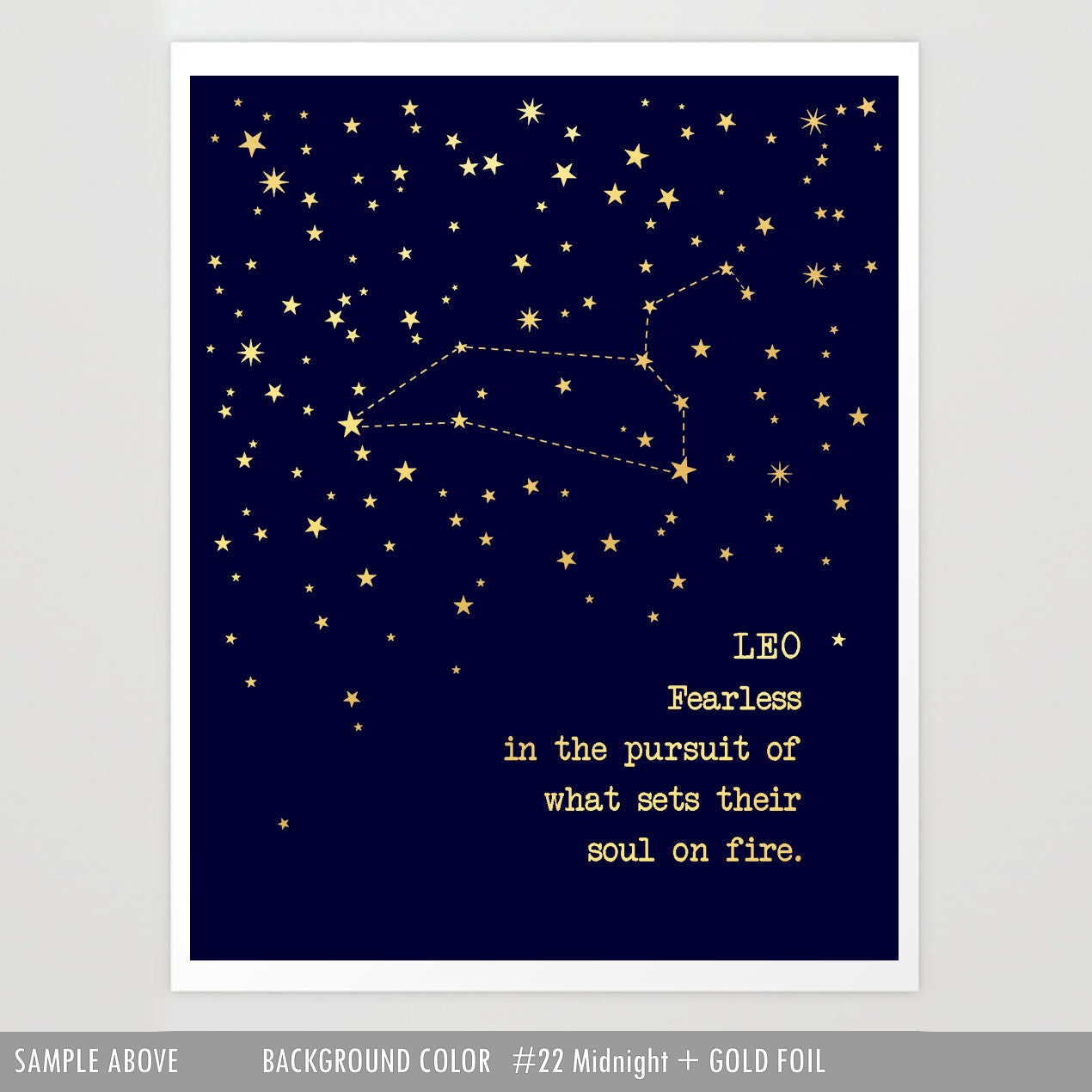 Leo Zodiac Sign Poster August Birthday Gift for Her Leo - Etsy