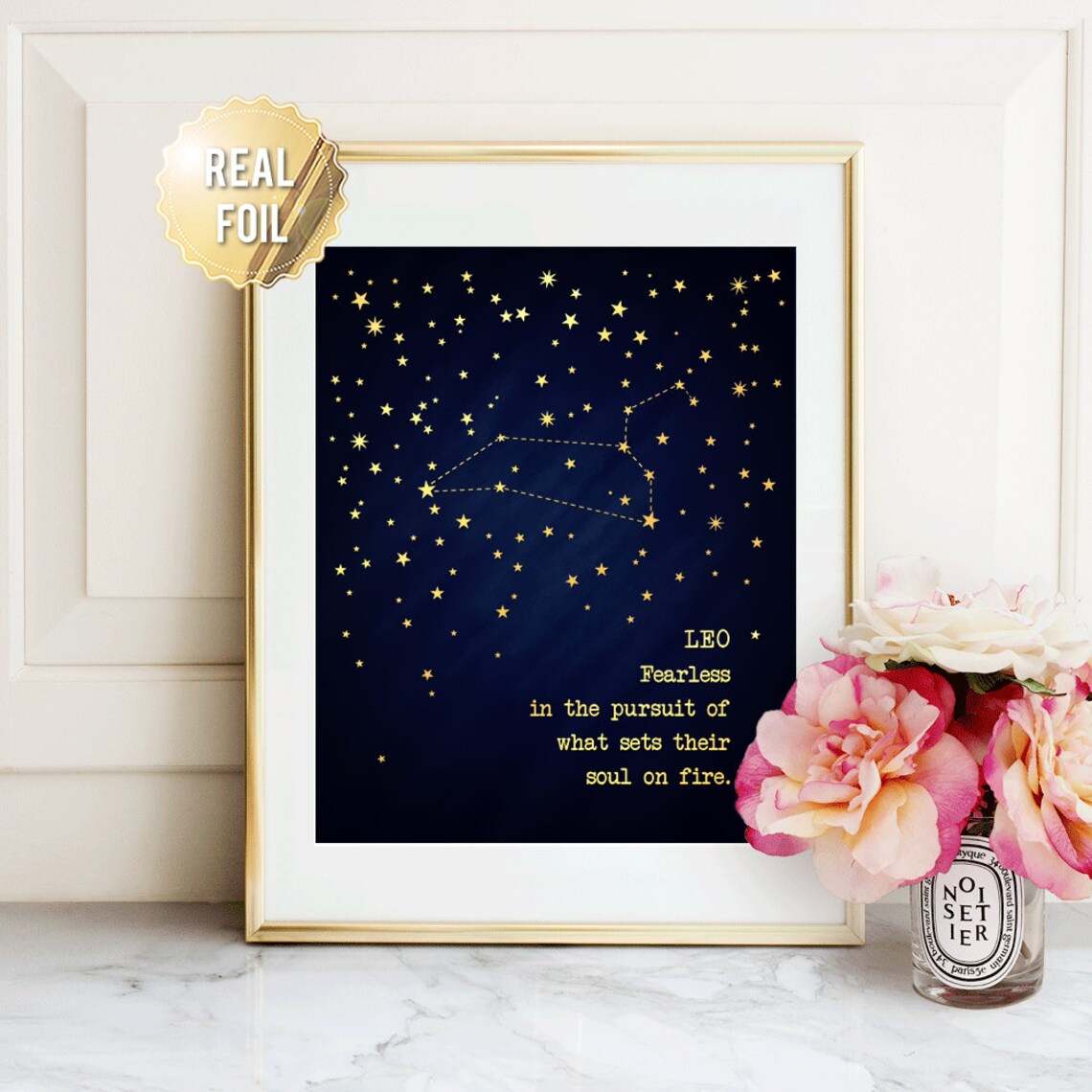 Leo Zodiac Sign Poster August Birthday Gift for Her Leo - Etsy
