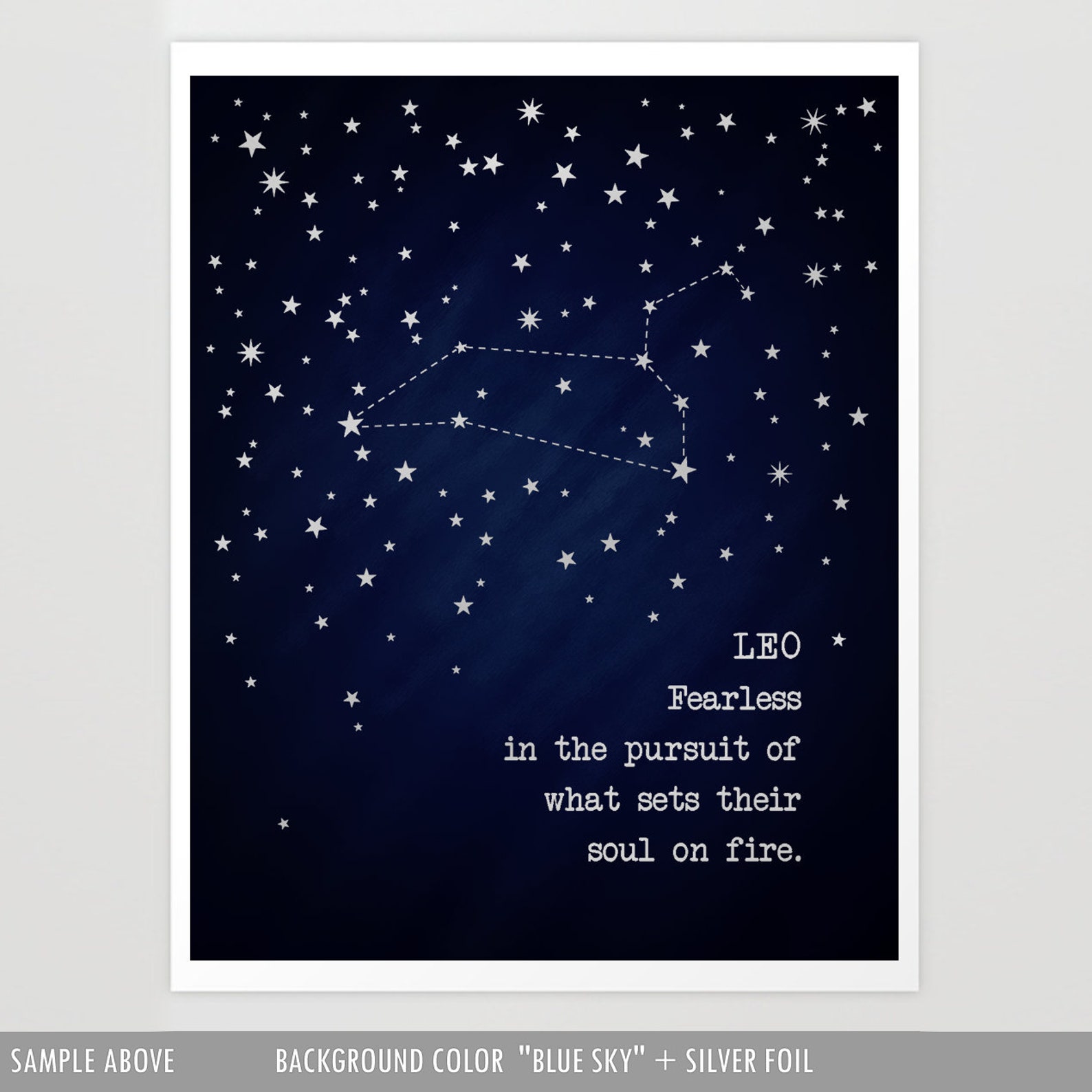 Leo Zodiac Sign Poster August Birthday Gift for Her Leo - Etsy