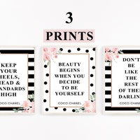 Coco Chanel Fashion Quote | Coco Chanel Wall Art | Dorm Decor for ...