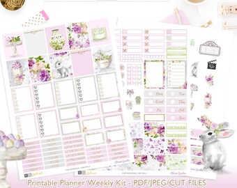 Pretty & Pink Weekly Kit Printable Planner Stickers Planner Girl Weekly ...