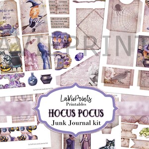 Halloween Junk Journal Kit, Printable Hocus Pocus Journal, Digital Junk Journal Kit, Printable ...