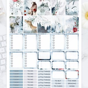 Winter Woodland Weekly Kit Printable Planner Stickers - Winter Weekly ...