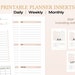 Printable Planner Set Daily Planner Weekly Planner Monthly Planner ...