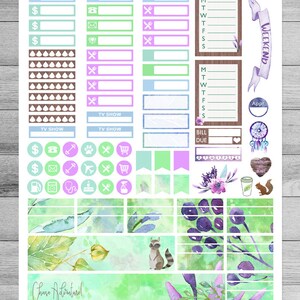 Woodland Animal Stickers Printable Planner Stickers Use With - Etsy