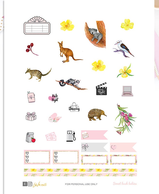 Australian Bush Animals Australian Bush Babies Weekly Kit - Etsy Australia