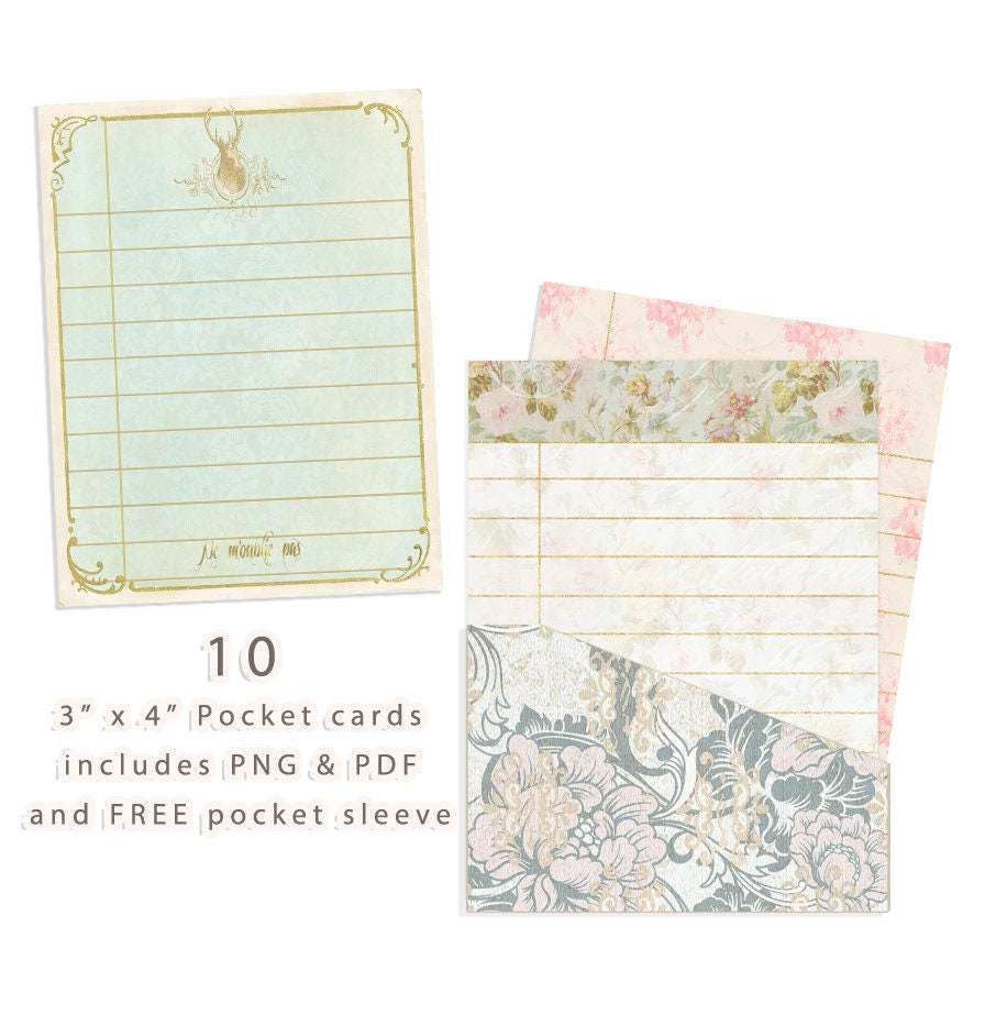 Printable Junk Journal Cards Printable Journaling Cards 3x4 | Etsy