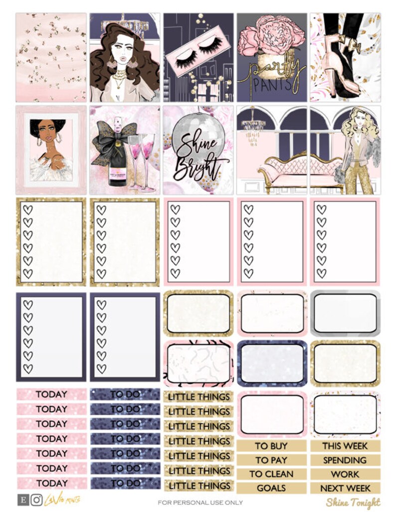 Planner Stickers Printable stickers Use with Erin Condren | Etsy