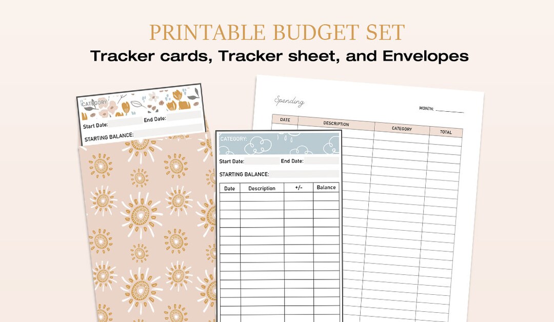 Printable Budget Tracker | Spending Tracker | Printable Cash Envelope ...