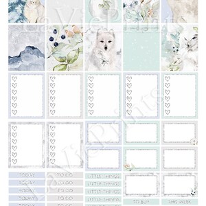 Winter Snow Globe Weekly Kit, Printable Planner Stickers, Winter Forest ...