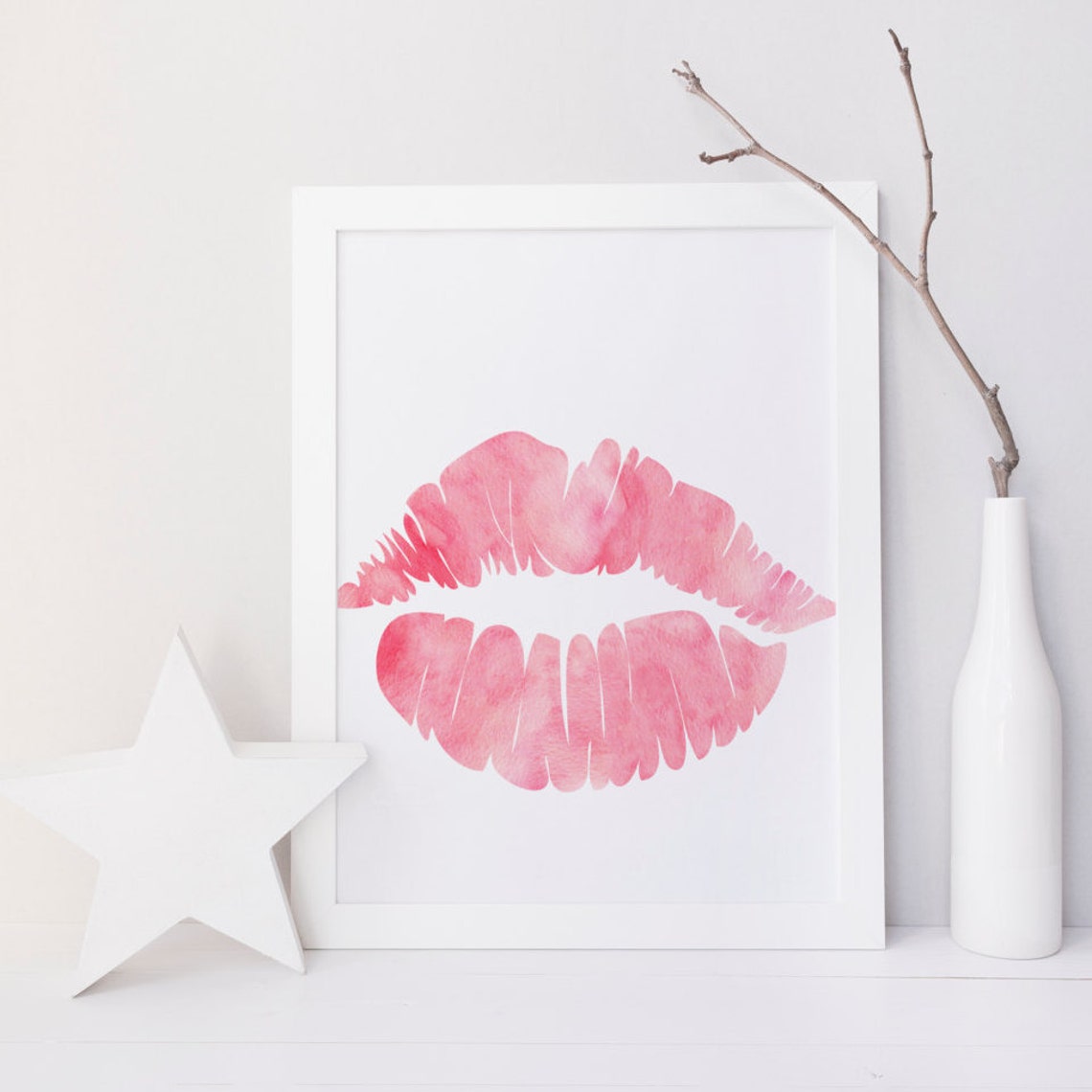 Lips Wall Art, Lipstick Art, Lip Sign, Party Print, Lipsense Print ...