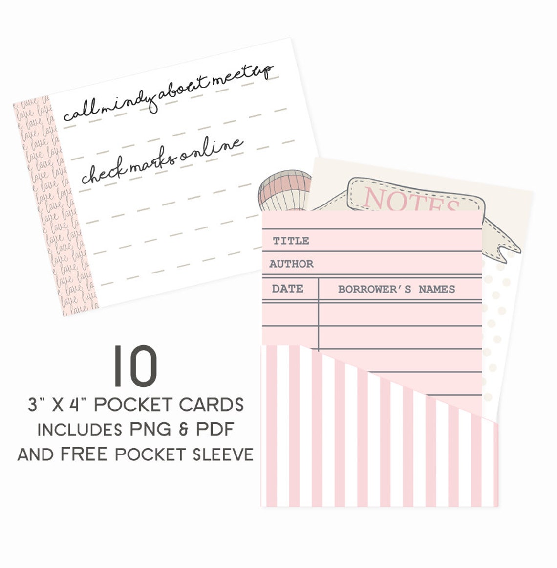 Printable Journaling Cards, 3x4 Pocket Cards for Scrapbooking, Project ...